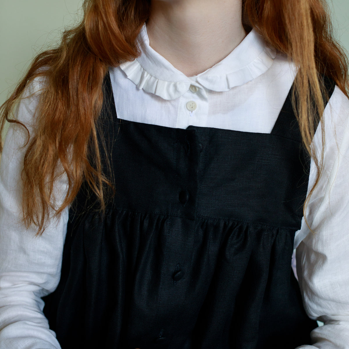 MAUD BUTTON DOWN SHIRT in ivory – Jennifer Slattery Textiles